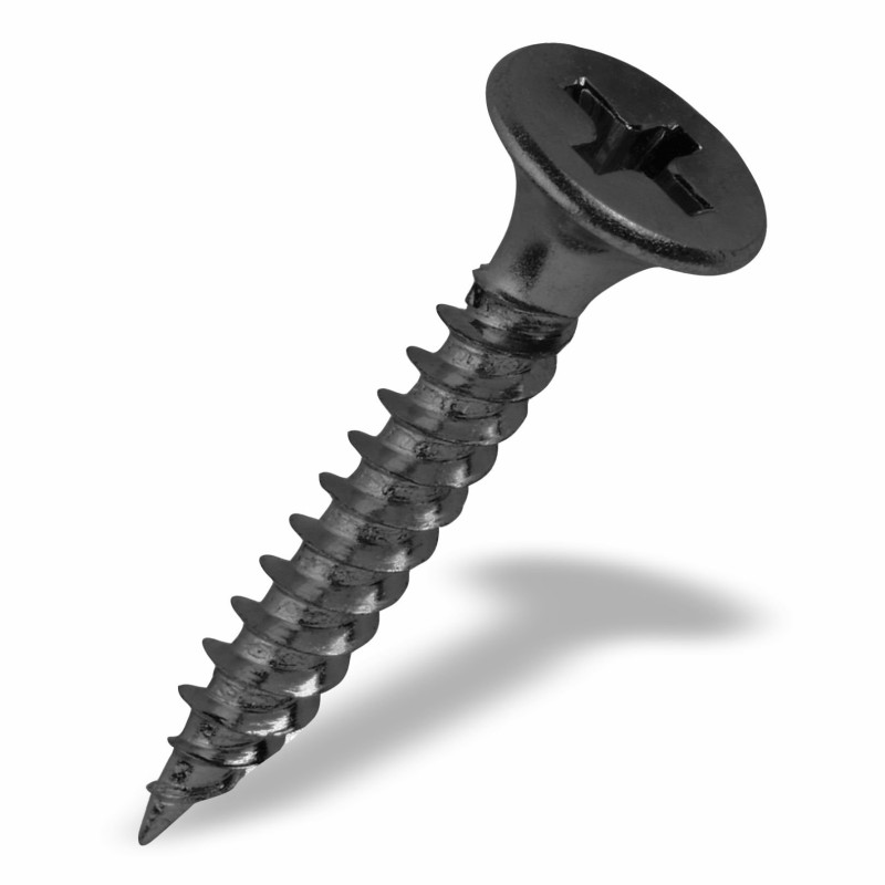 Parafuso Auto Atarraxante Cabeça Chata Chave Phillips Zincado Preto